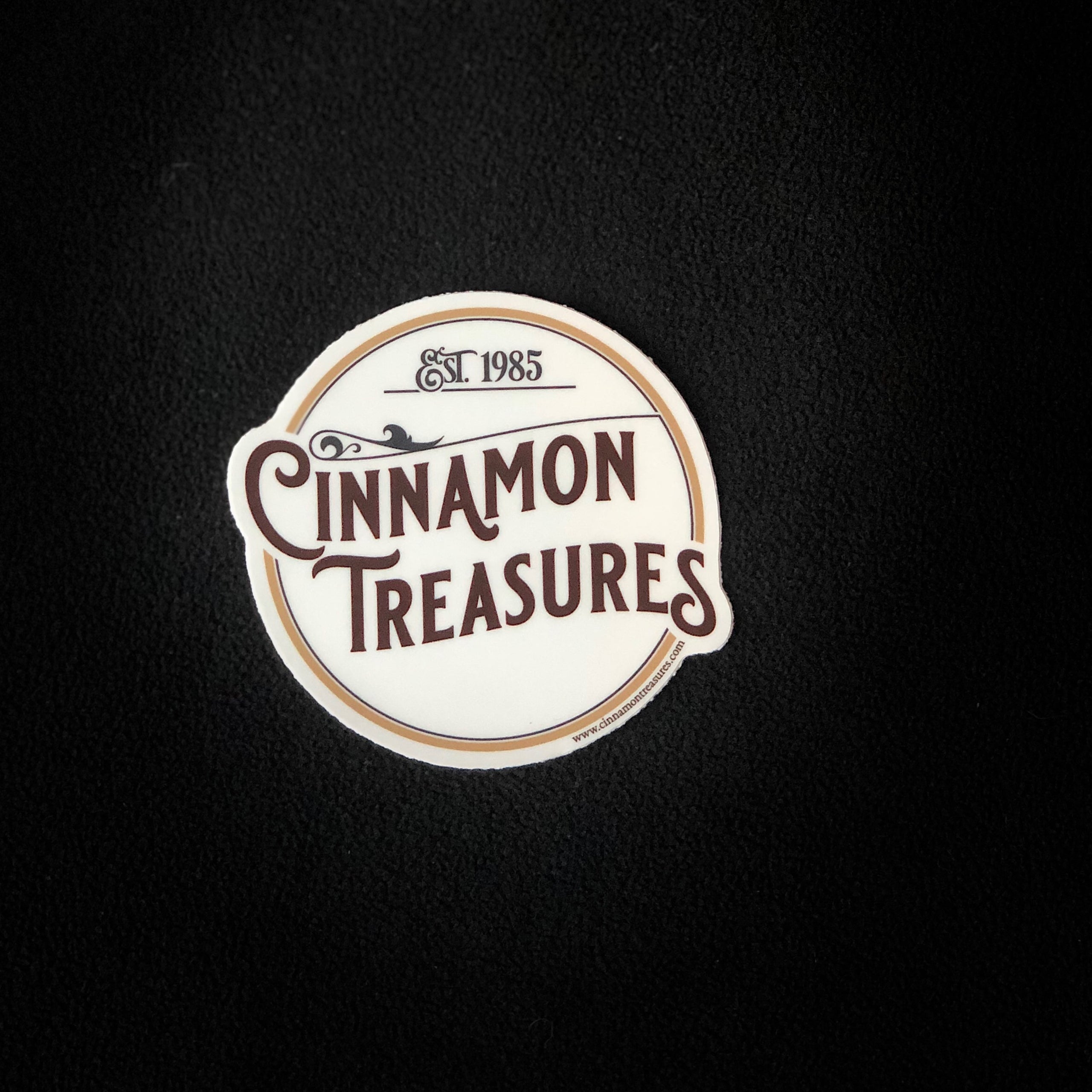 Round CT Logo Vinyl Decal Sticker | Cinnamon Treasures